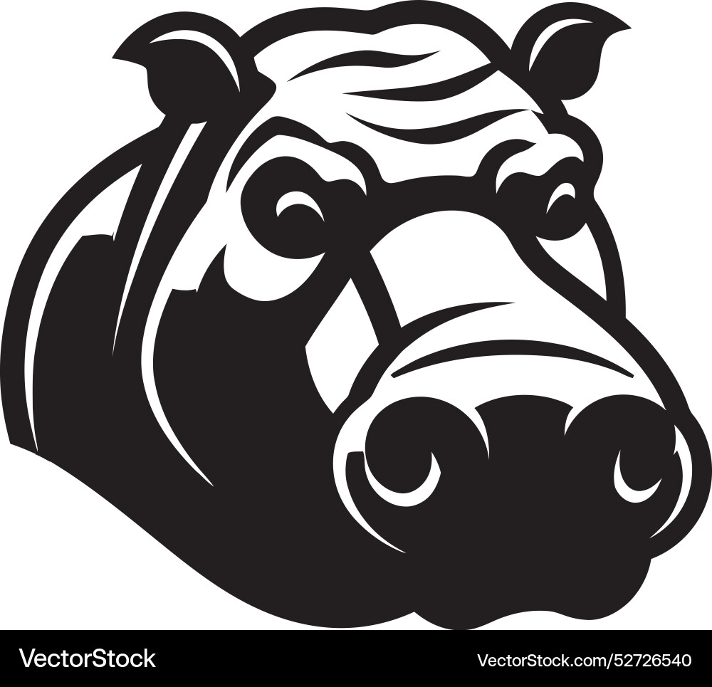 Hippopotamus vocalizations language Royalty Free Vector
