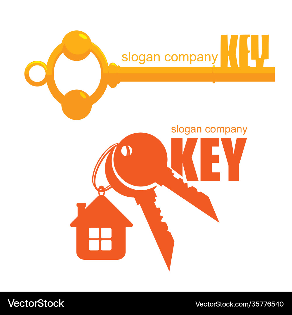 Keys logo Royalty Free Vector Image - VectorStock