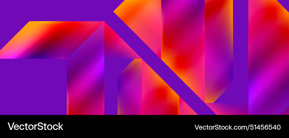 Neon colorful geometric shapes Royalty Free Vector Image