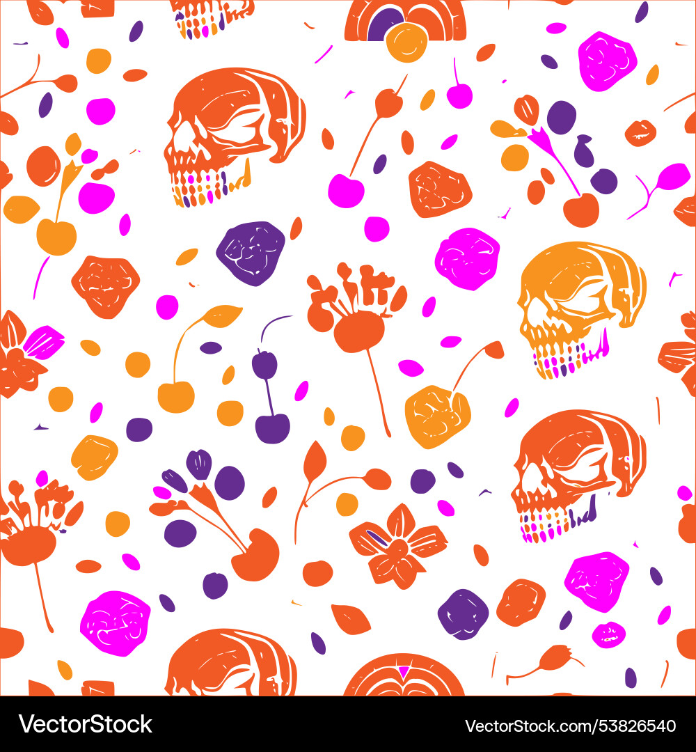 Skeleton abstract pattern seamless Royalty Free Vector Image