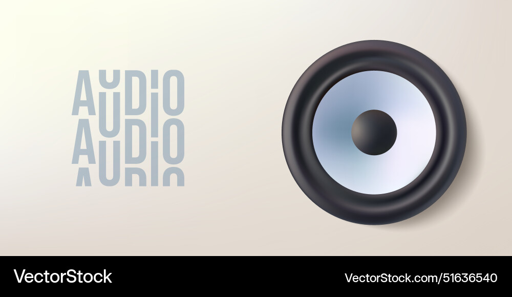 Stereo system sound speaker 3d Royalty Free Vector Image