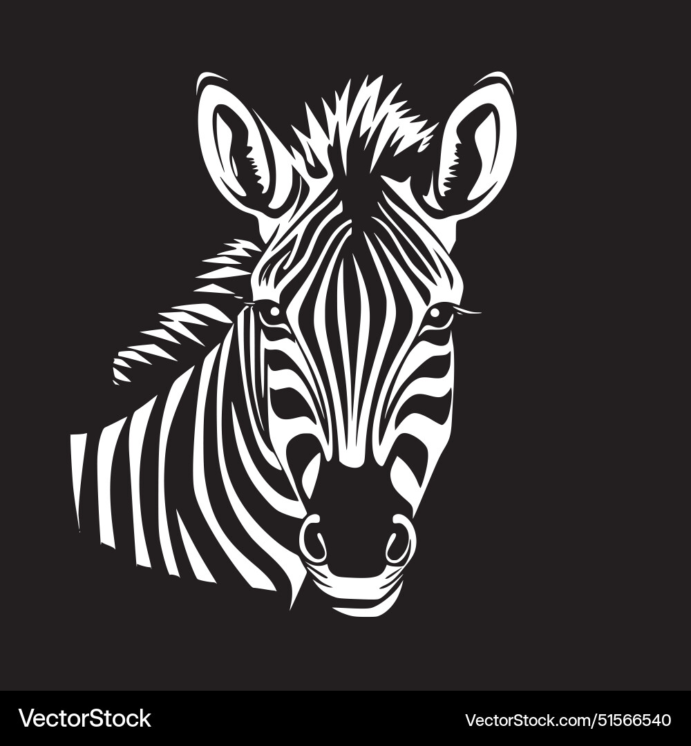 Zebra - minimalist and flat logo Royalty Free Vector Image
