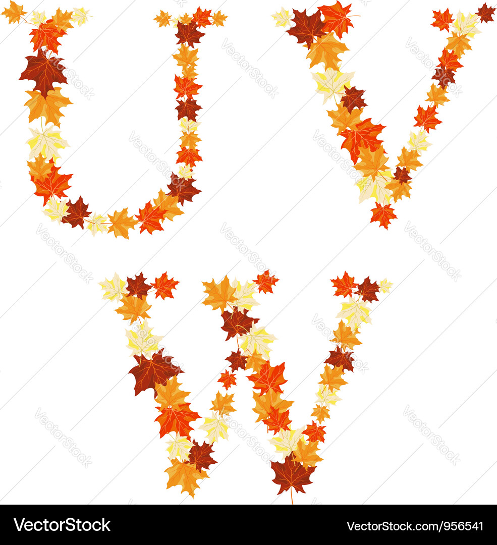 Autumn letter Royalty Free Vector Image - VectorStock