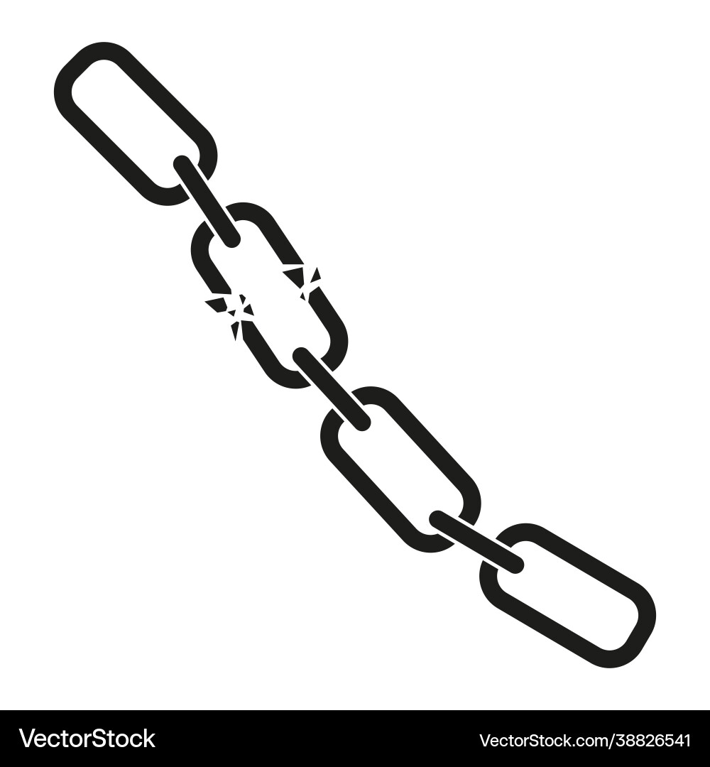 Broken chain icon Royalty Free Vector Image - VectorStock