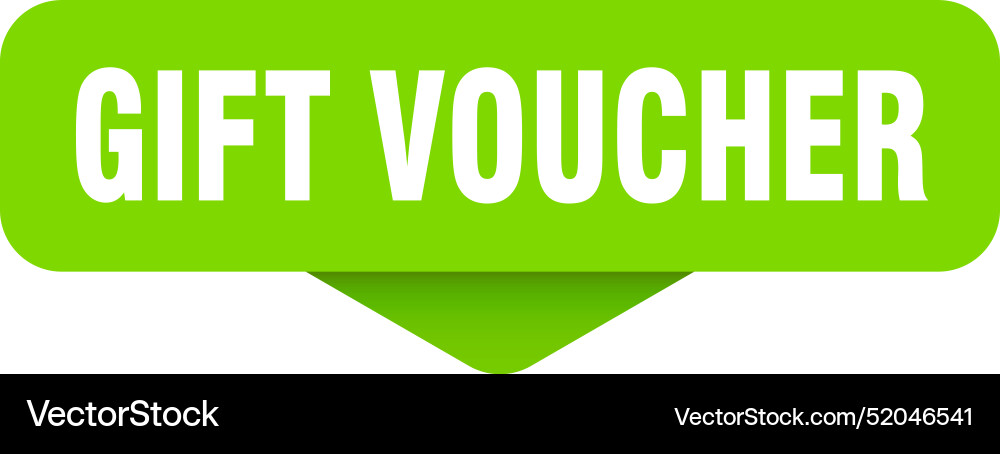 Gift voucher sticker sign Royalty Free Vector Image