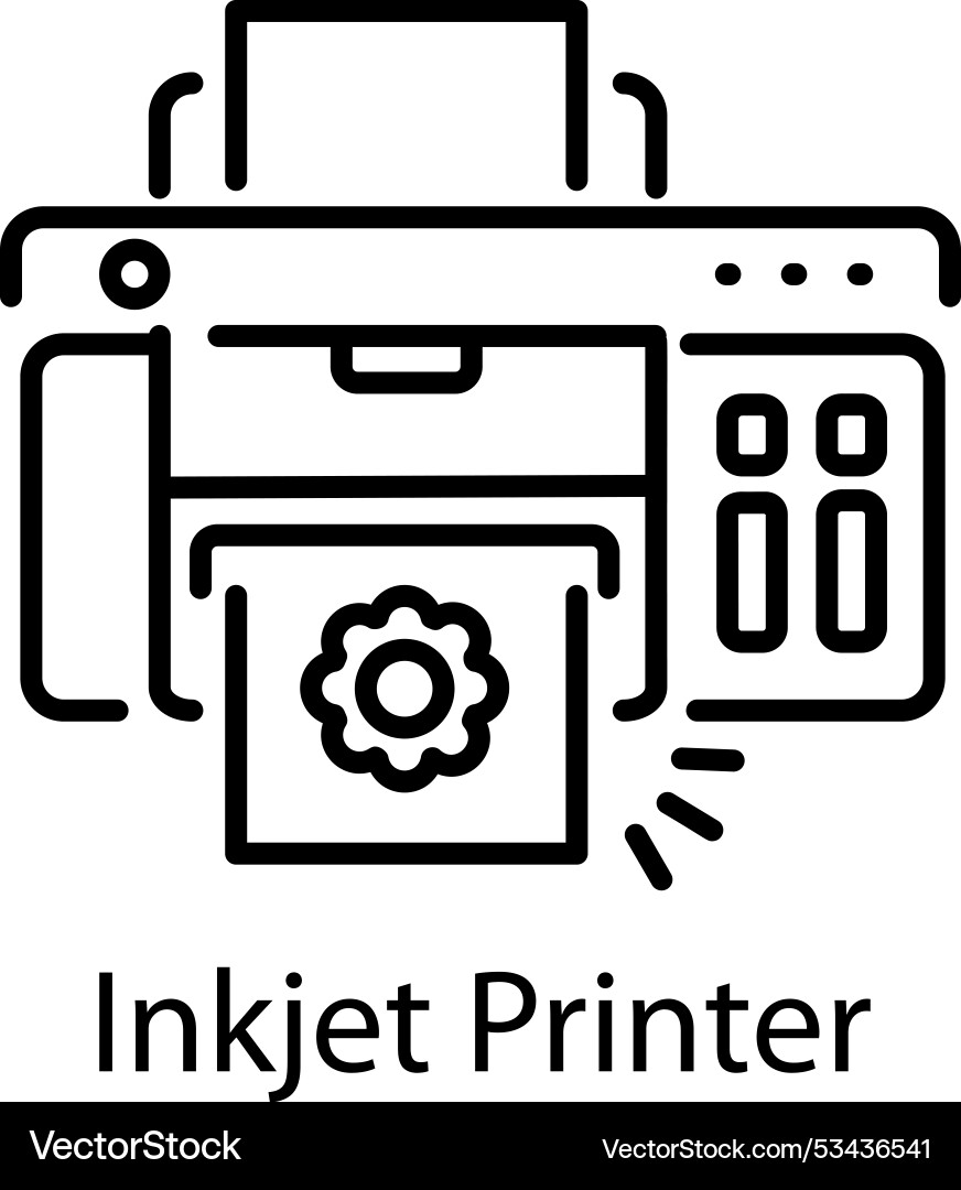 Inkjet printer Royalty Free Vector Image - VectorStock