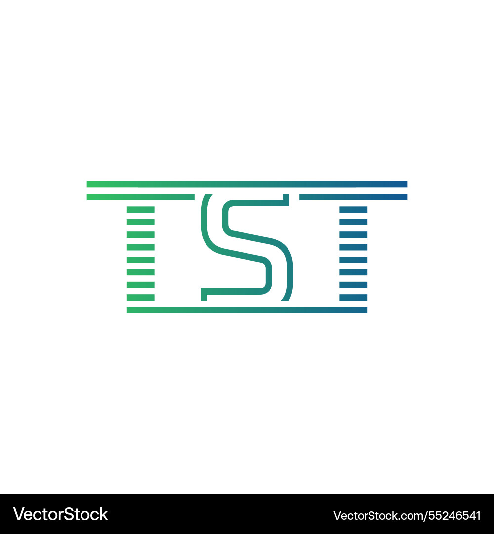 Modern tst logo design letter minimalist Vector Image