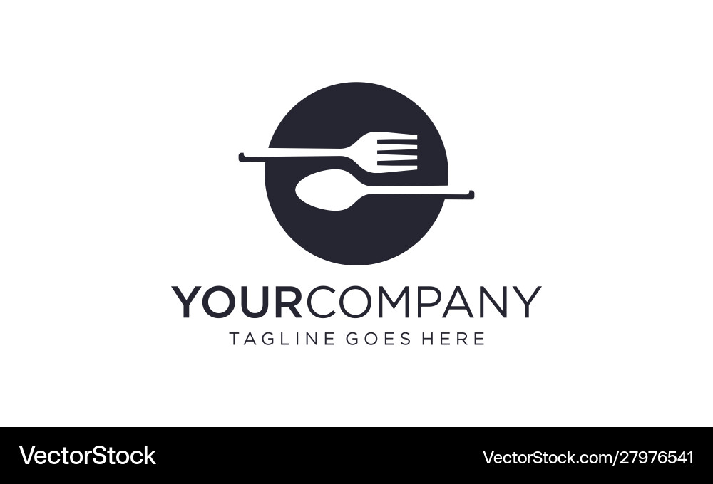 Simple restaurant logo designs inspiration Vector Image