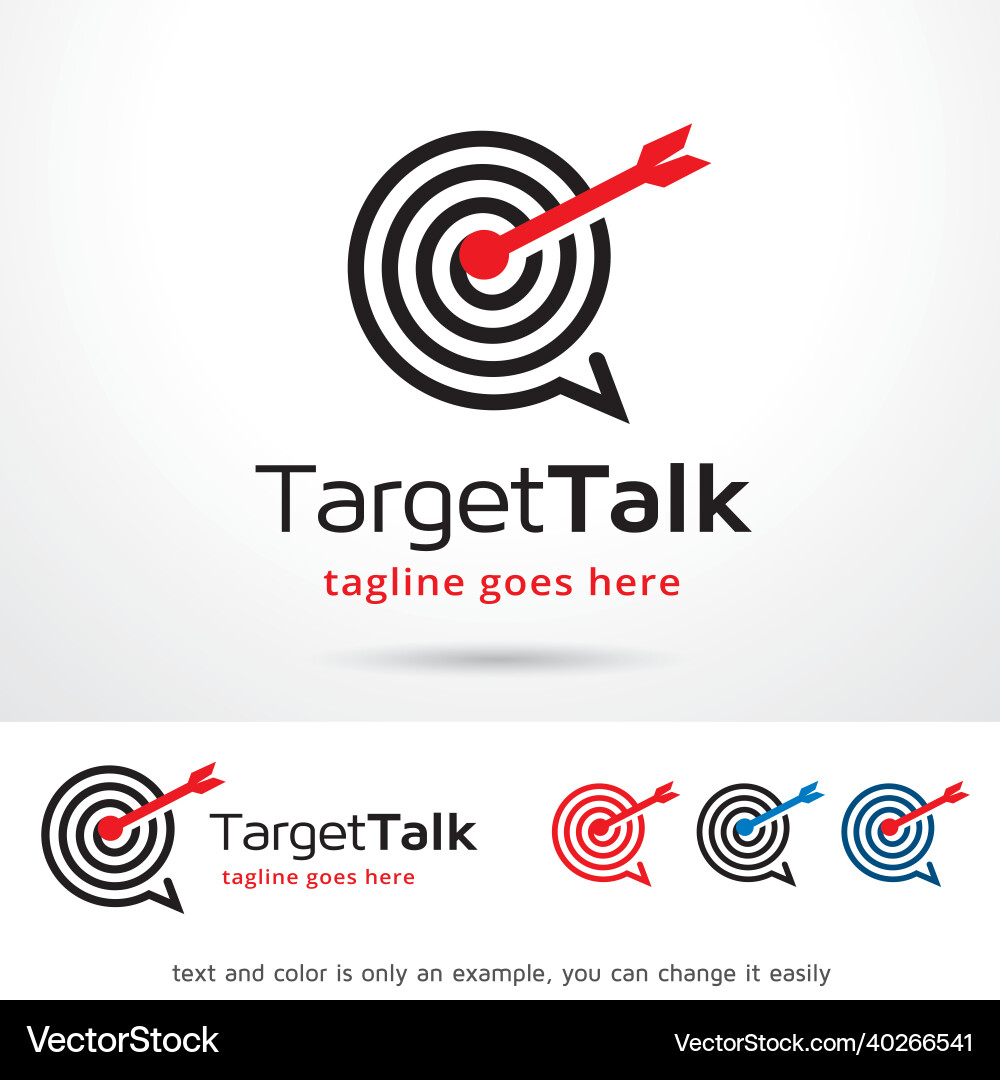 Target talk logo template Royalty Free Vector Image
