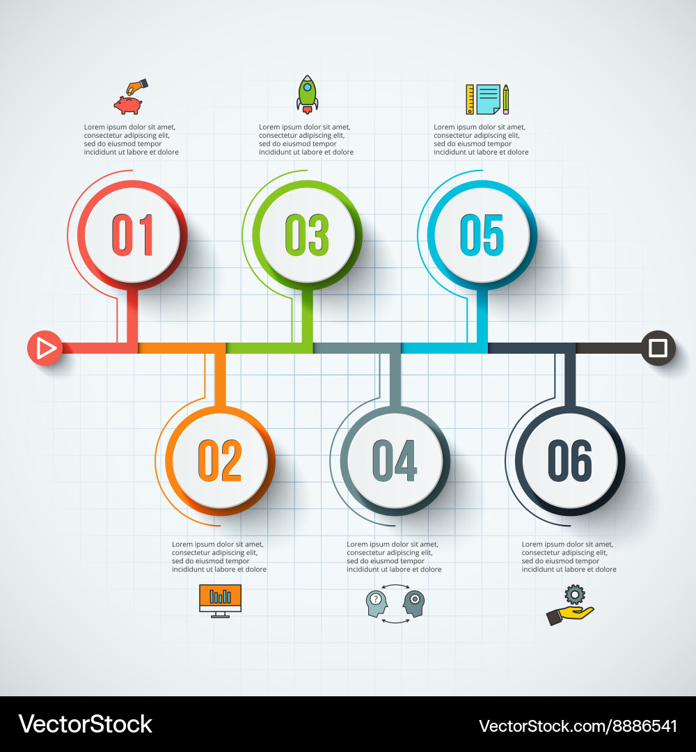 Timeline Diagram Royalty Free Vector Image - VectorStock