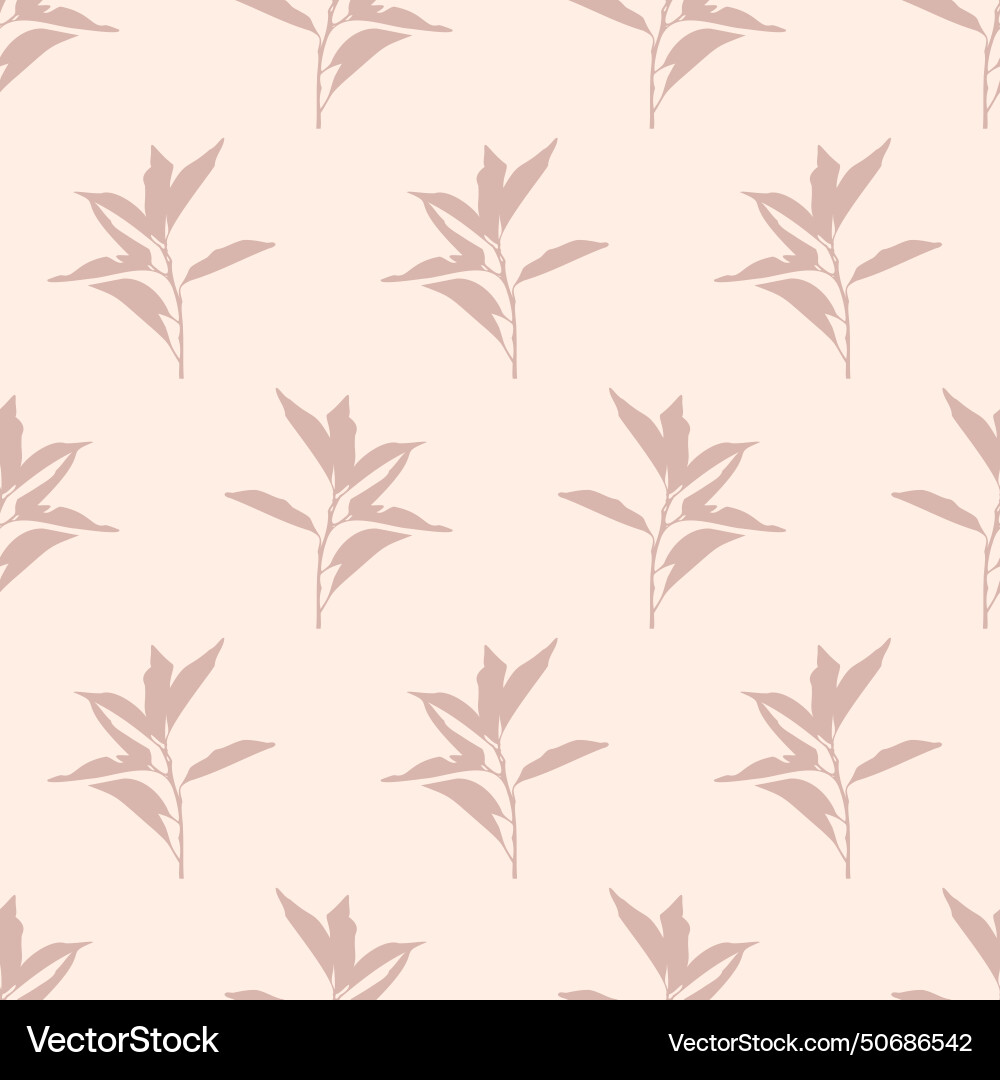 Botanical floral seamless pattern leaves branches Vector Image