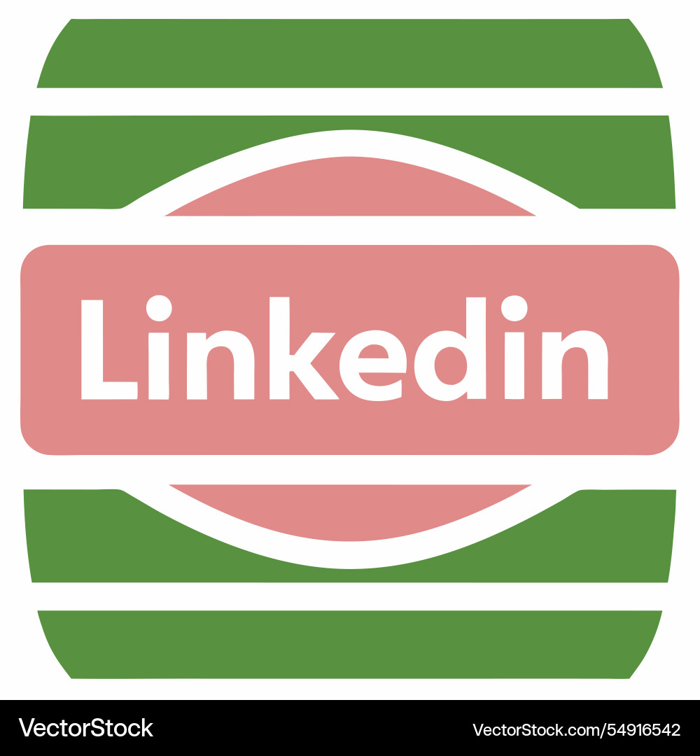 Linkedin logo icon art design for website Vector Image
