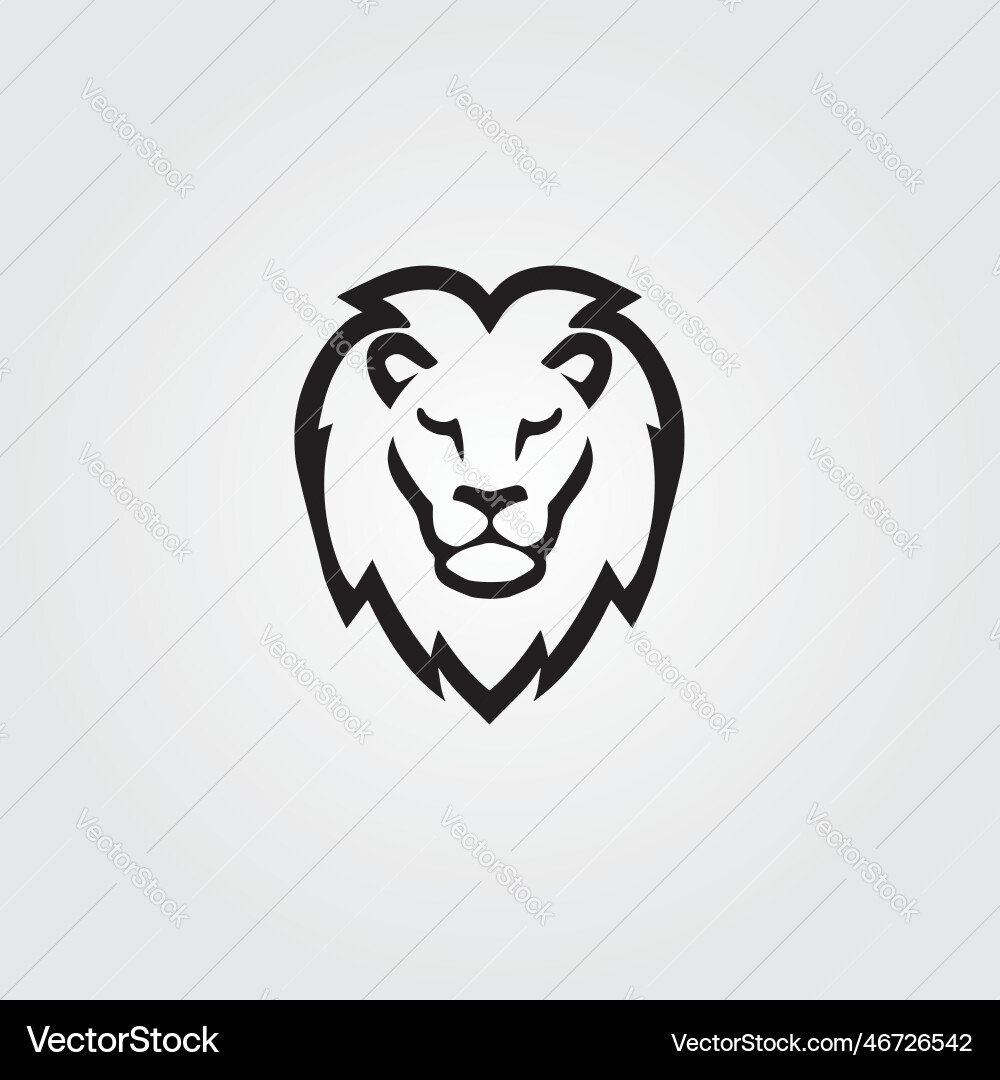 Lion Face Line Art Royalty Free Vector Image - VectorStock