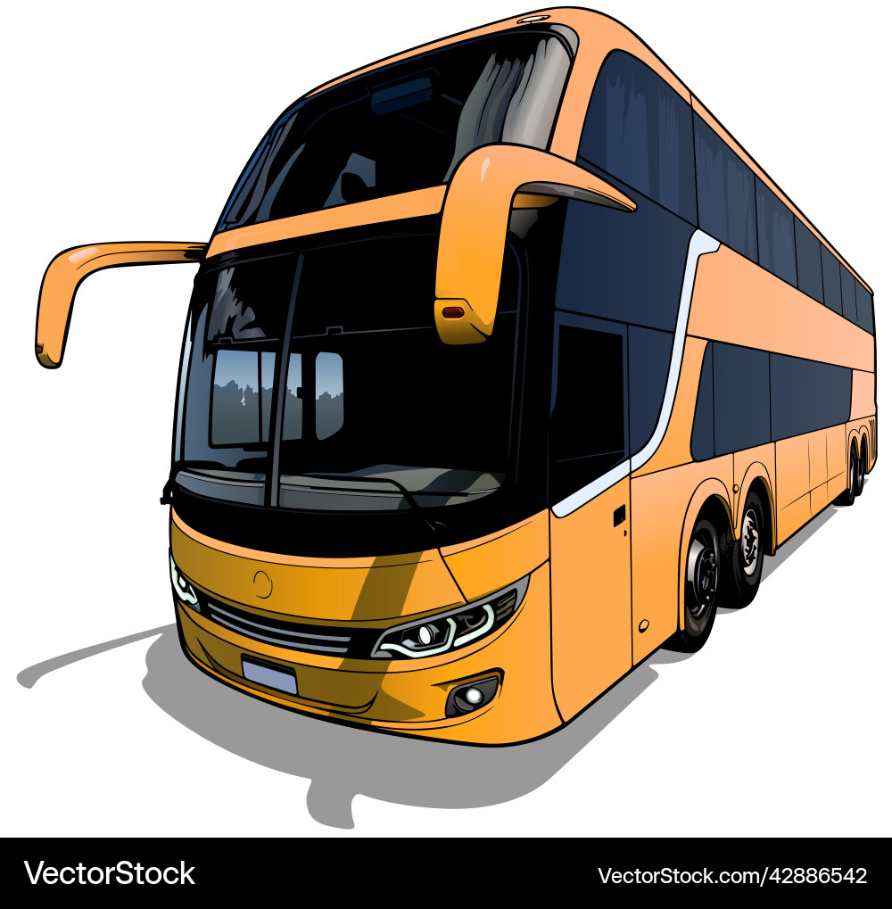Luxury long-distance bus Royalty Free Vector Image