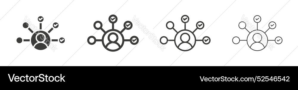 Multitask icon set on white background Royalty Free Vector