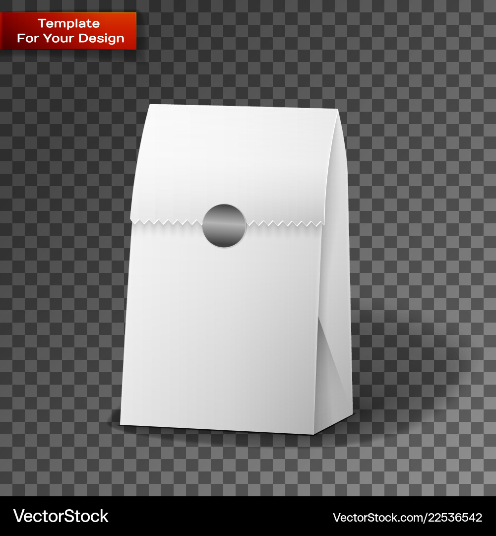 Paper bag package Royalty Free Vector Image - VectorStock