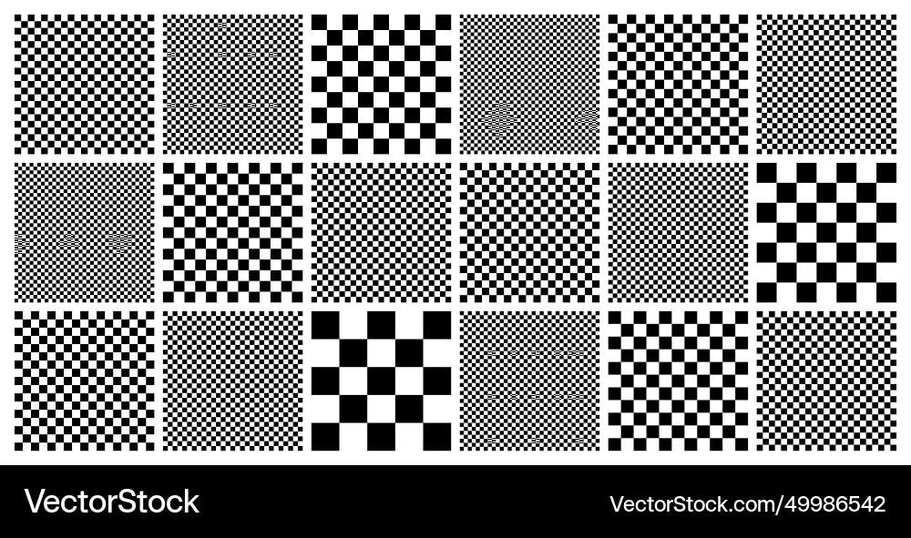 Trendy checkered pattern black and white tiled Vector Image