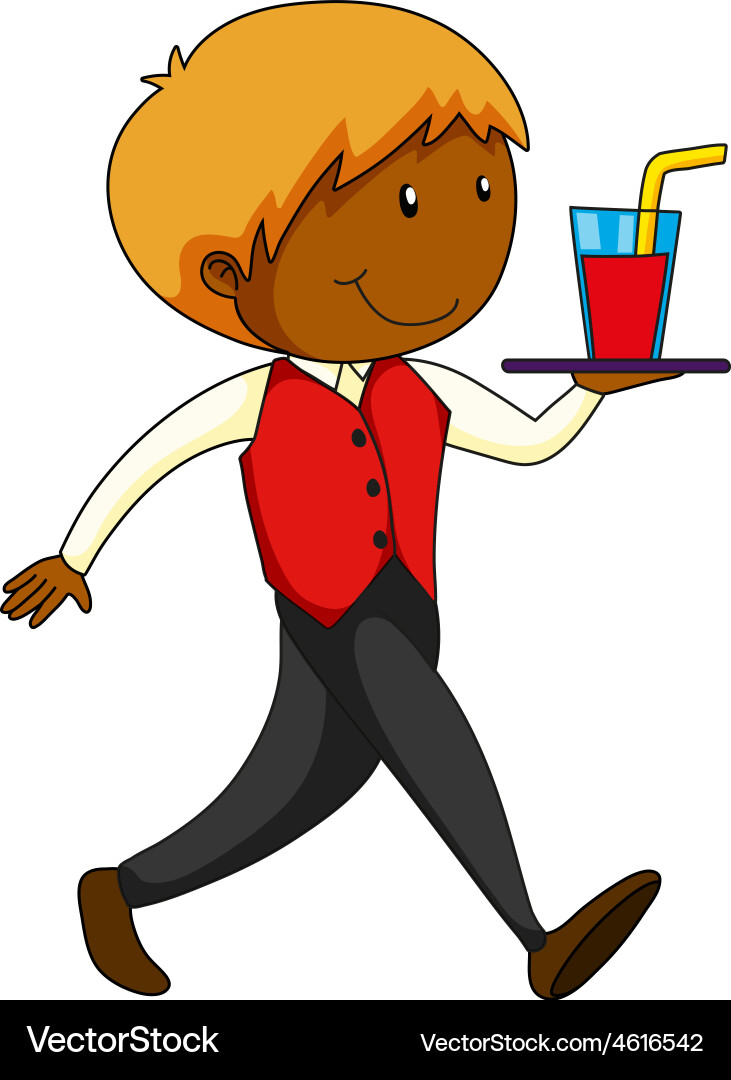 Waiter Royalty Free Vector Image - VectorStock