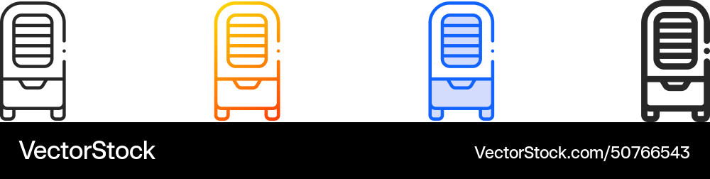 Air cooler iconthin linear gradient blue stroke Vector Image