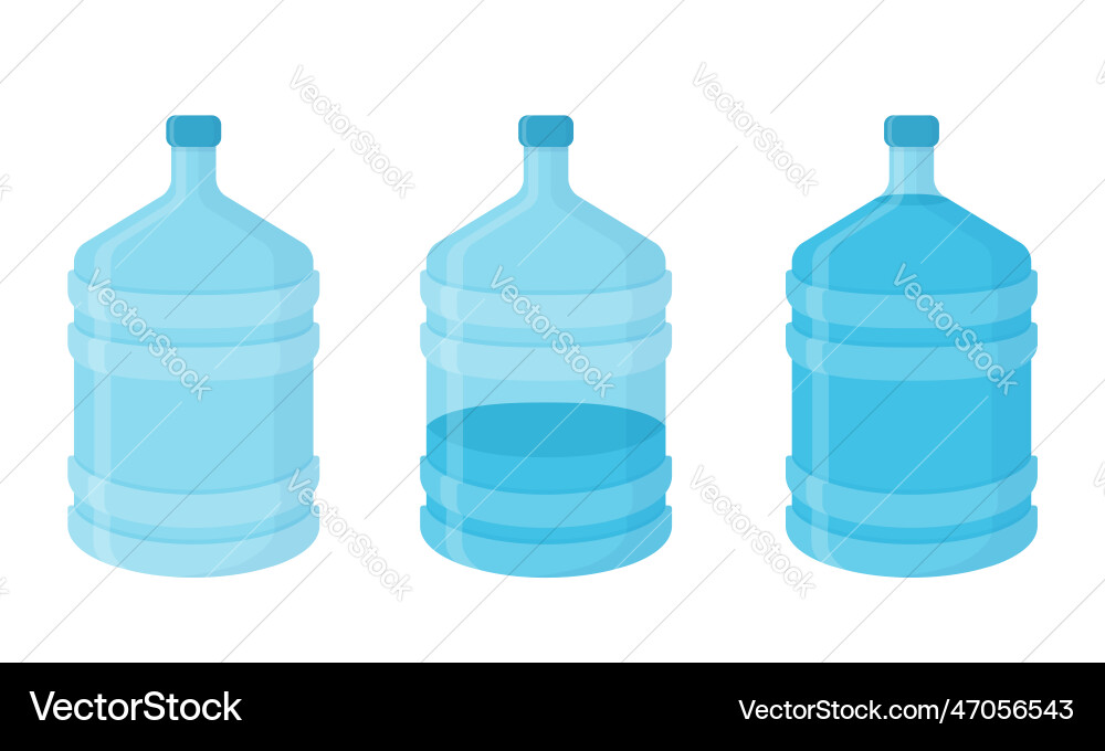 Big bottles with water Royalty Free Vector Image