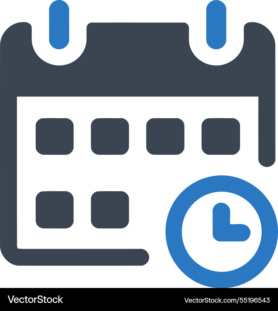 Calendar time icon Royalty Free Vector Image - VectorStock