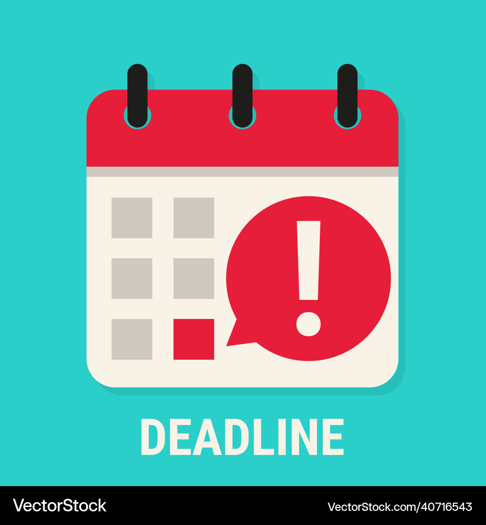 Calendar with red date marked Royalty Free Vector Image