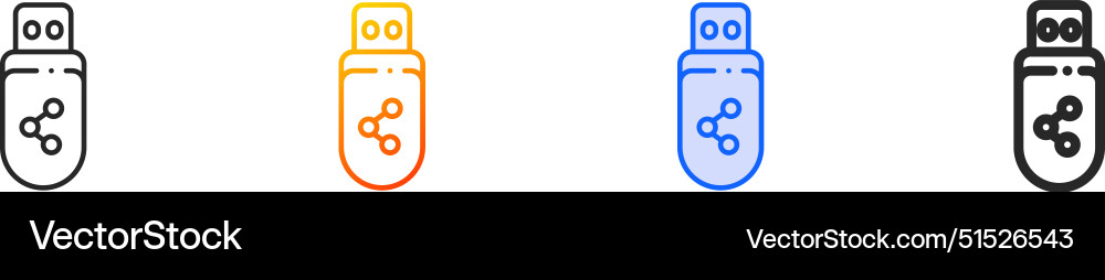 Computing iconthin linear gradient blue stroke Vector Image