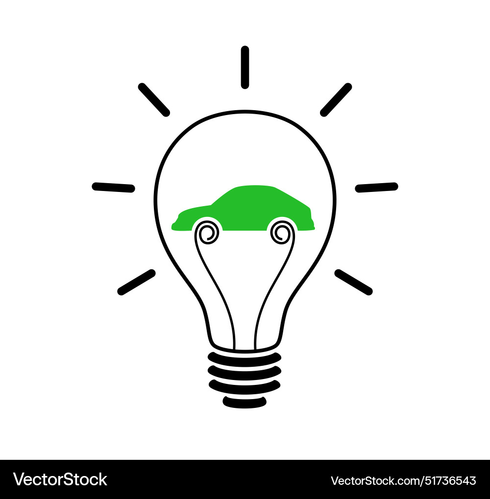 Electric car Royalty Free Vector Image - VectorStock