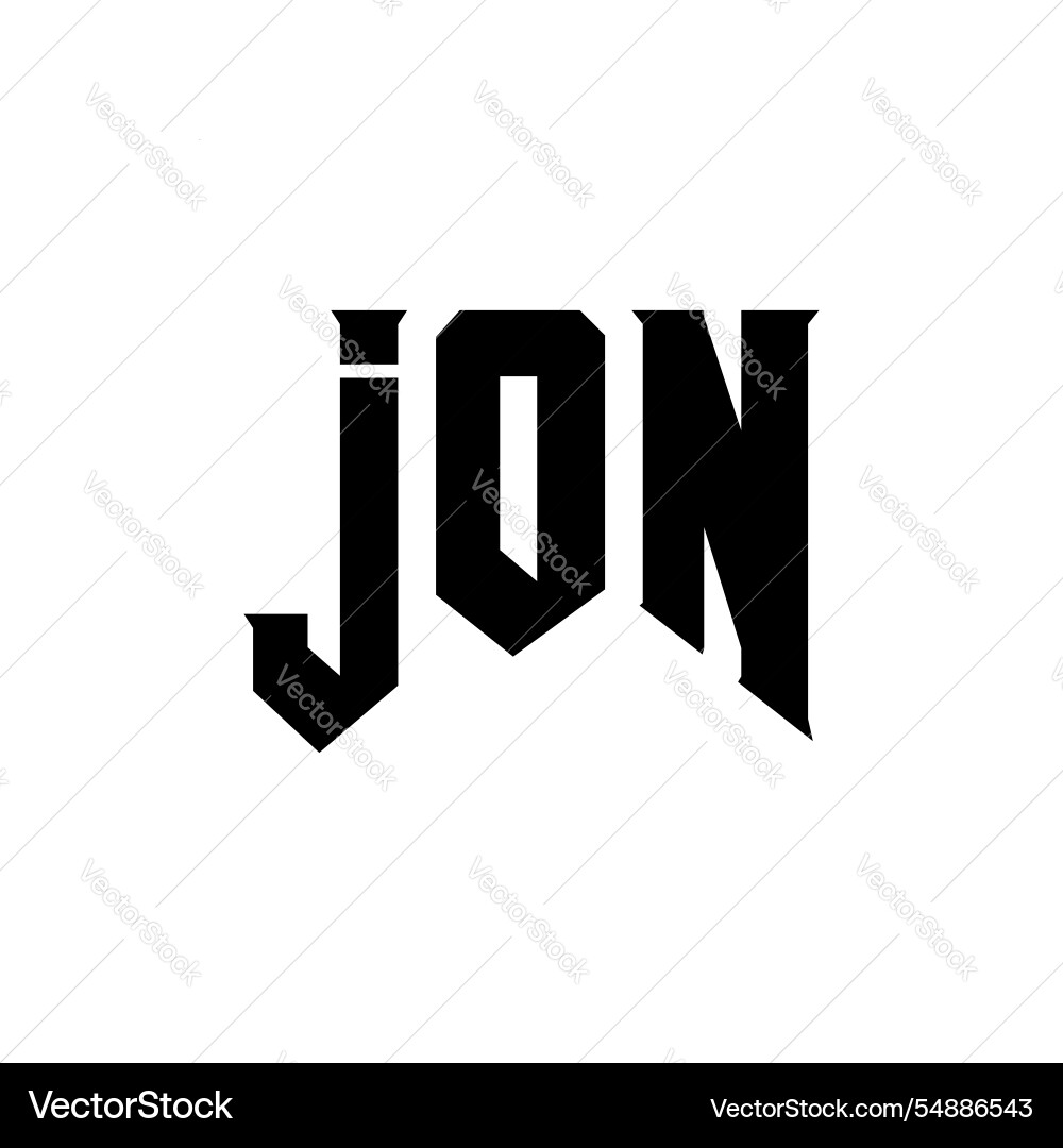 Jon letter logo design for technology company Vector Image