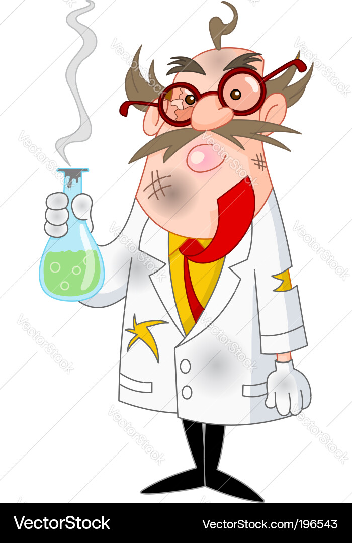 Cartoon Scientist Crazy Vector Images (over 800)