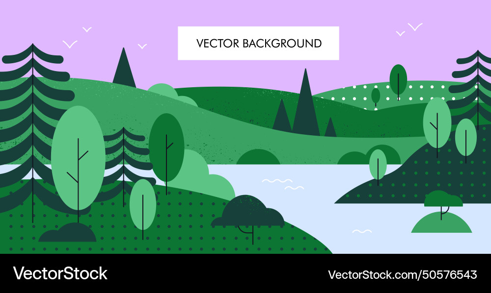 Nature landscape background countryside scenery Vector Image