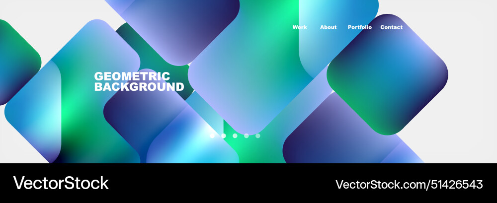 Square internet web page design template Vector Image