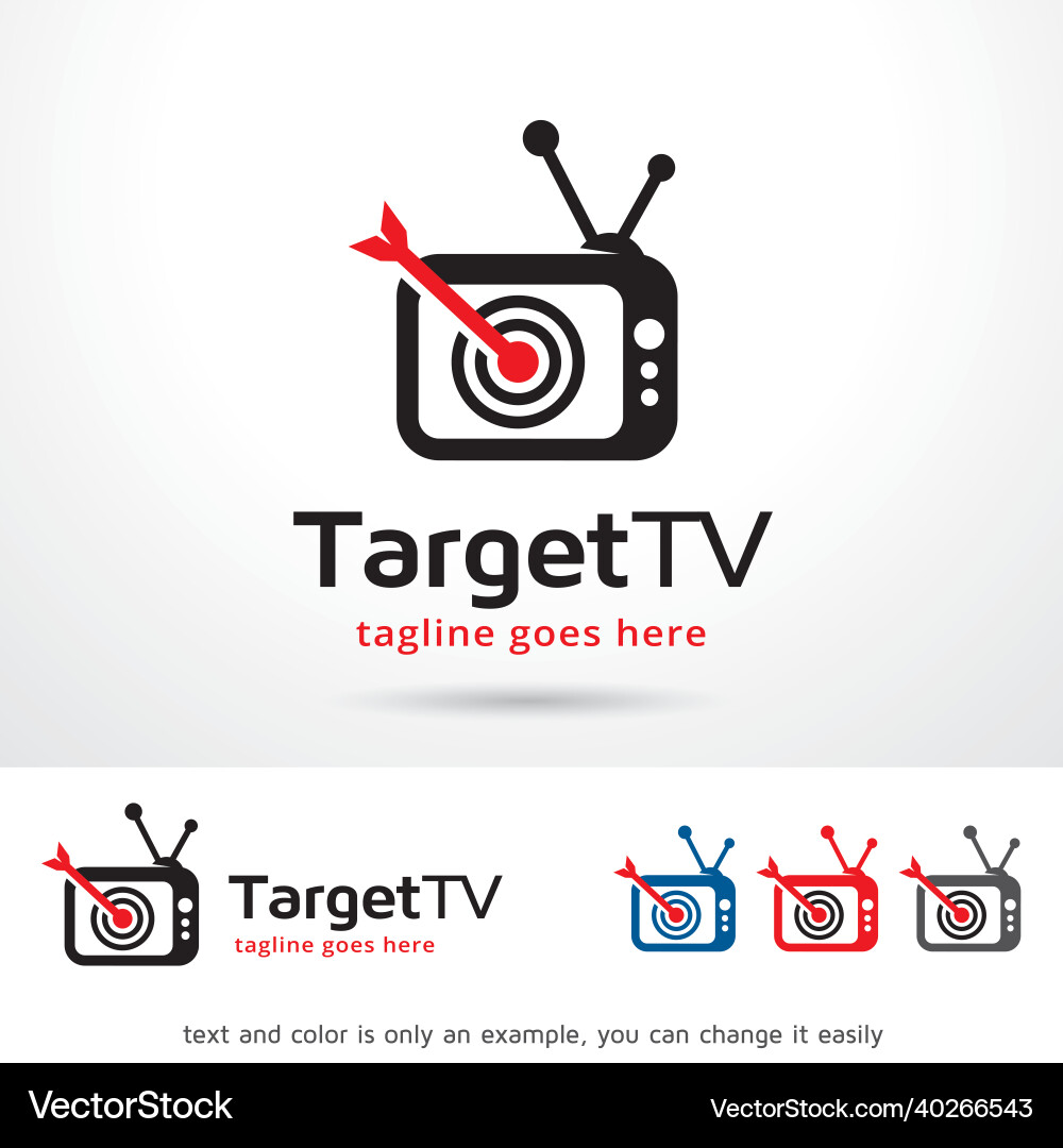 Target tv logo template Royalty Free Vector Image