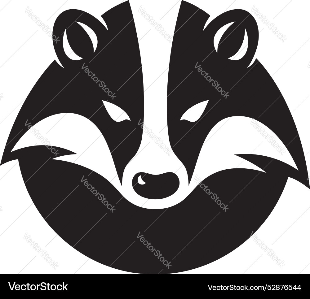 Badger coat of arms ferocious logo Royalty Free Vector Image