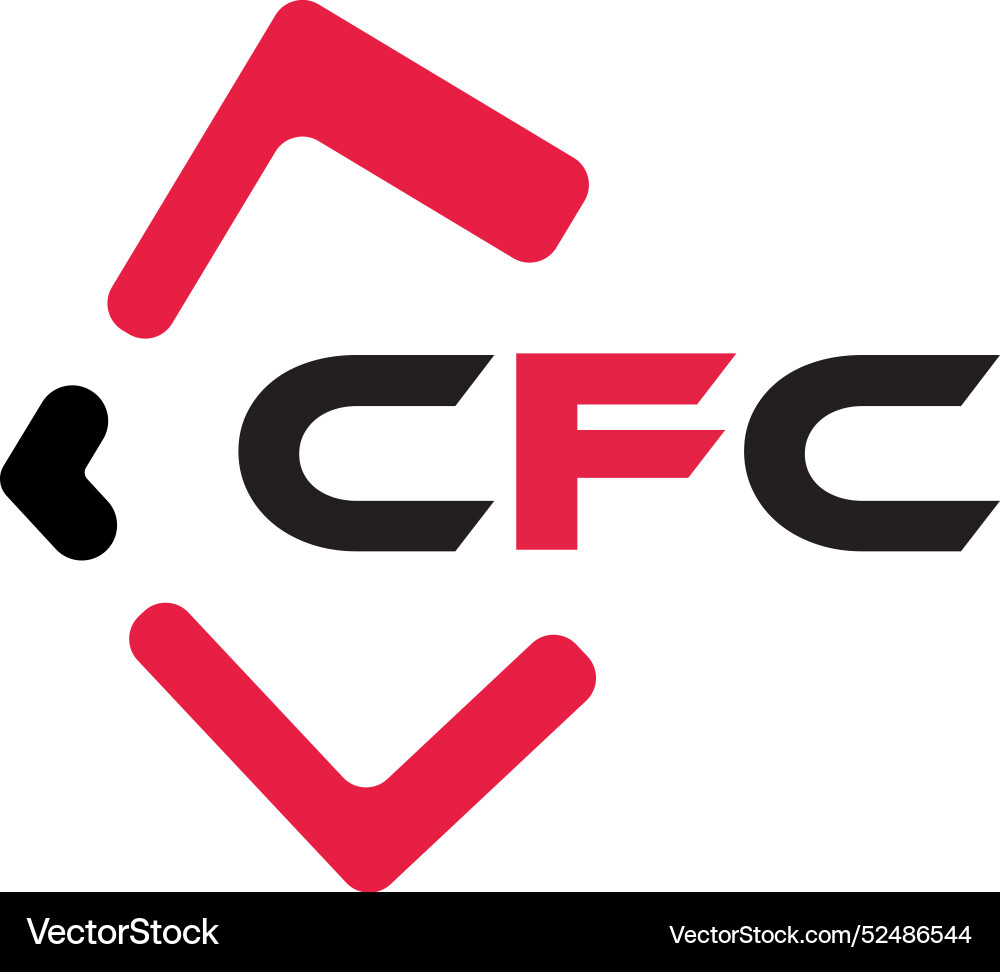 Cfc creative minimalist letter logo unique Vector Image