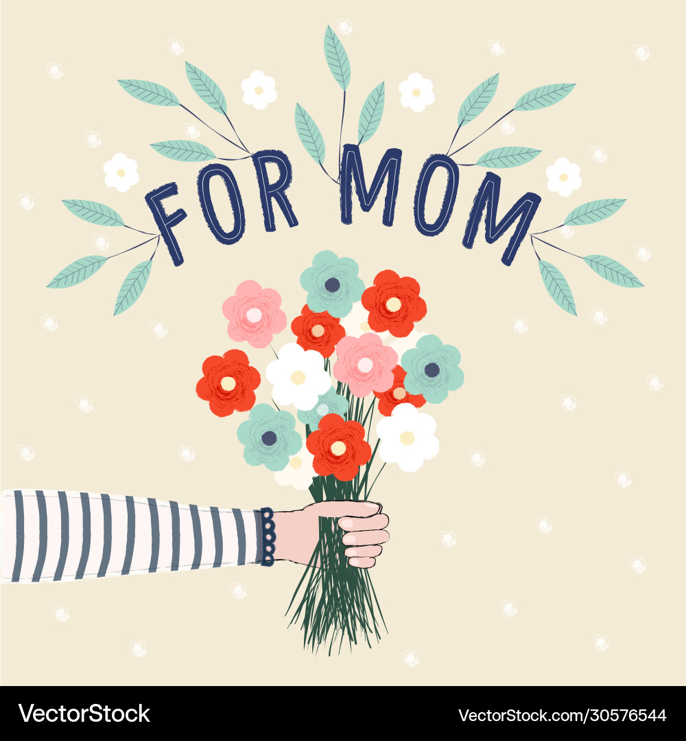 Hand drawn mothers day Royalty Free Vector Image