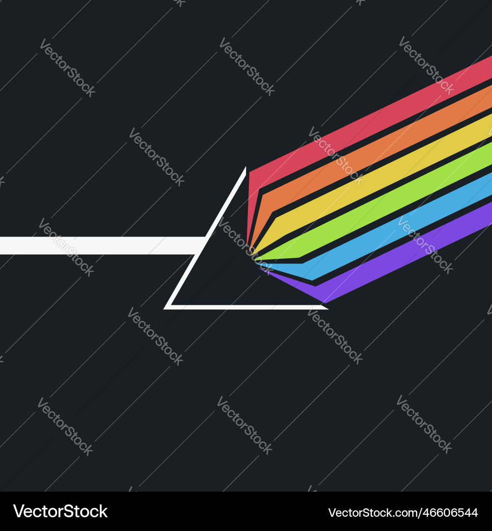 Light Dispersion Through Prism Royalty Free Vector Image