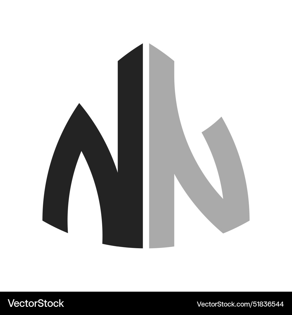 Modern creative nn logo design letter icon Vector Image