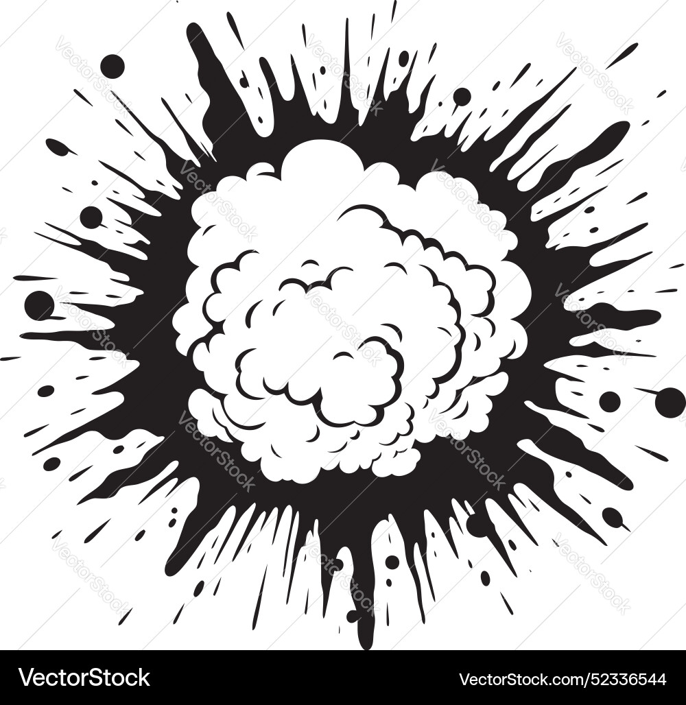 Wham bam cartoon black explosion design dynamic Vector Image