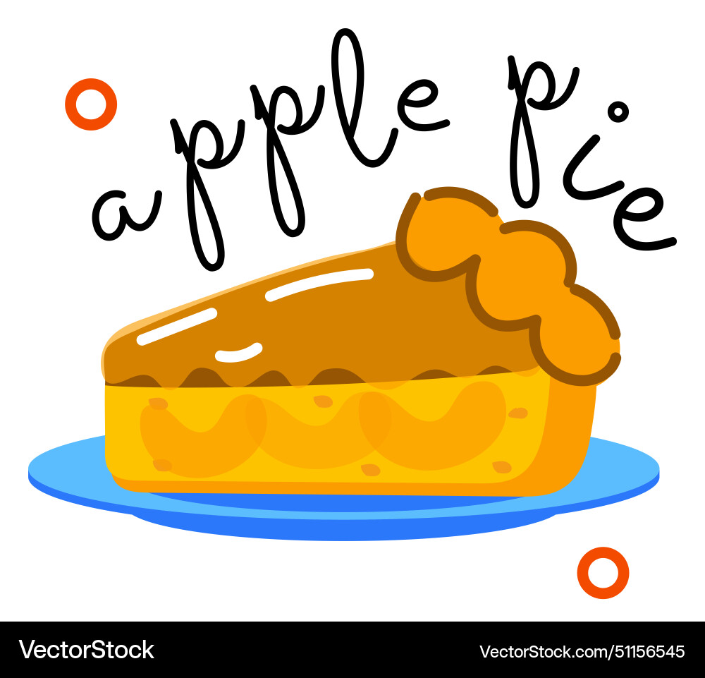 Apple pie Royalty Free Vector Image - VectorStock