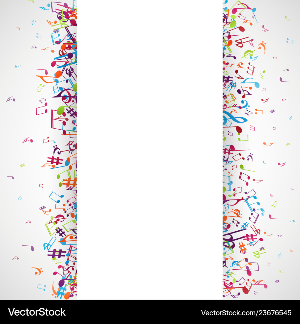 Colorful Music Note Borders