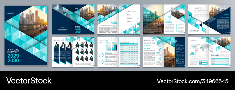 Corporate business presentation guide brochure Vector Image