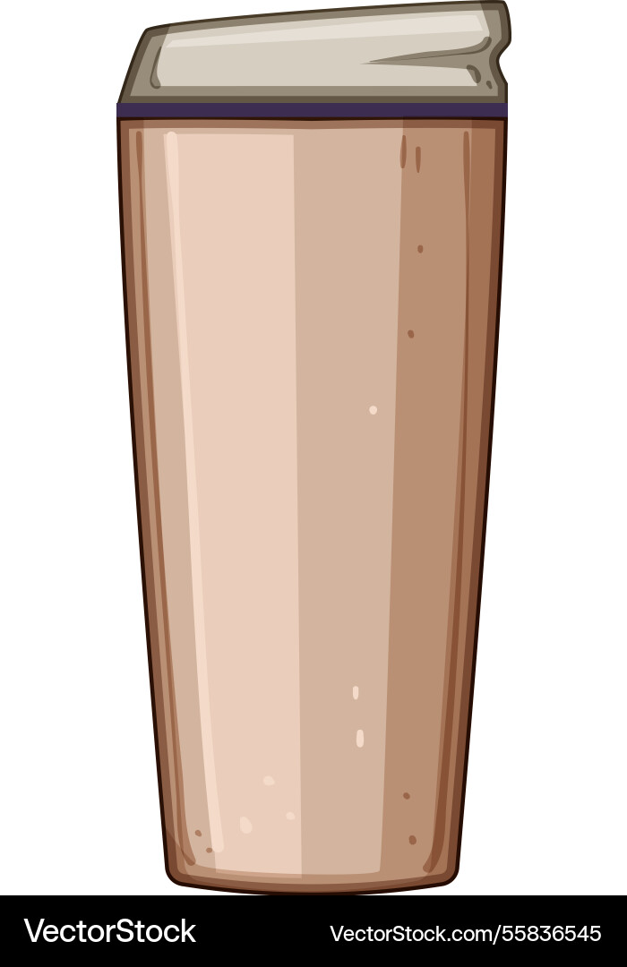 Crystal coffee cup reusable cartoon Royalty Free Vector