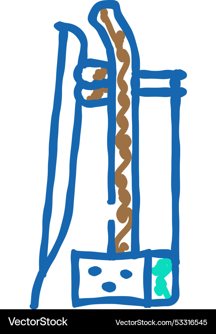 Erhu chinese icon doodle Royalty Free Vector Image