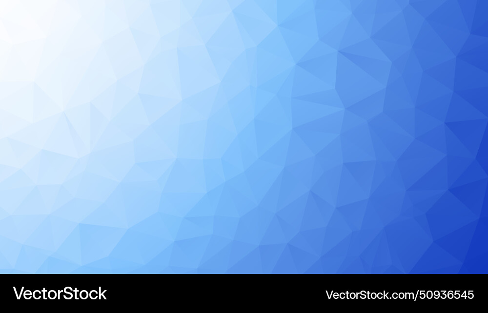Gradient blue triangle low poly mosiac background Vector Image