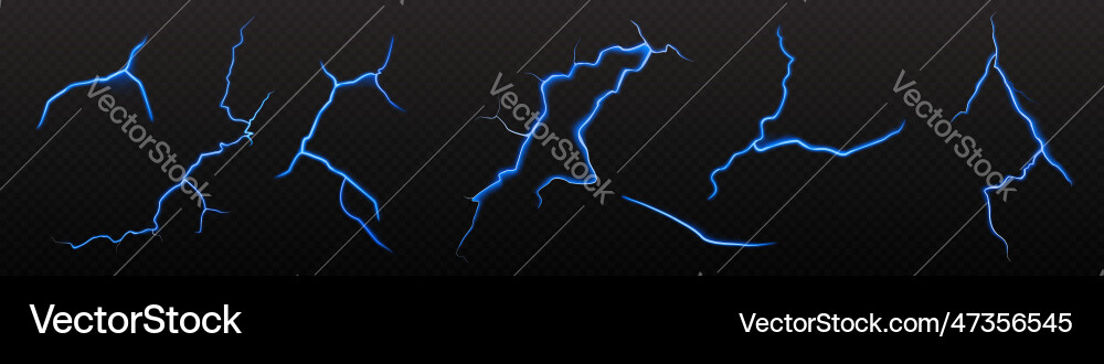 Lightning electric effect light thunder Royalty Free Vector