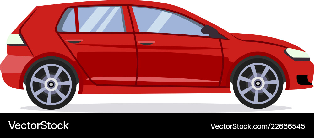 Stylish Red Car Royalty Free Vector Image - VectorStock