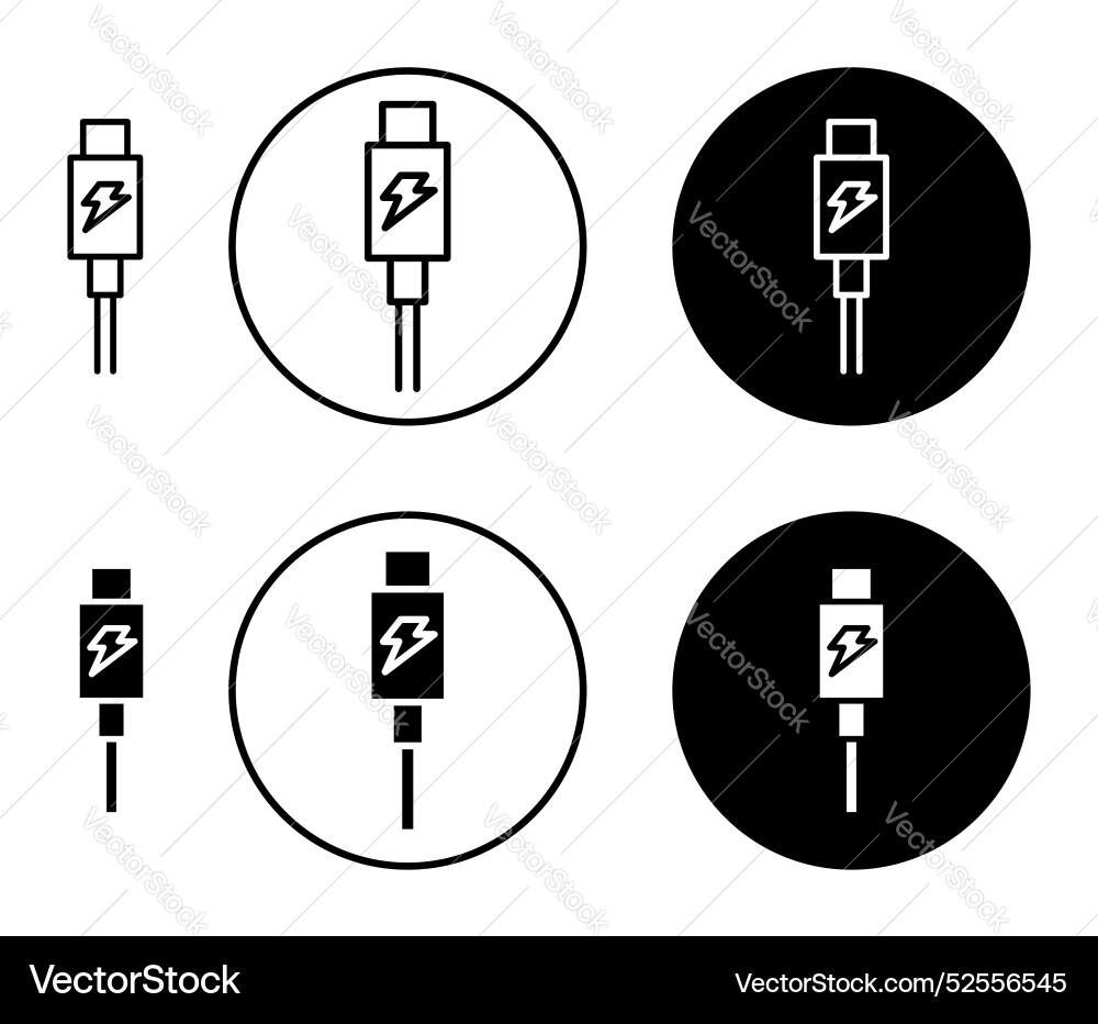 Usb Typ c-Symbol auf weißem Hintergrund Vektorbild