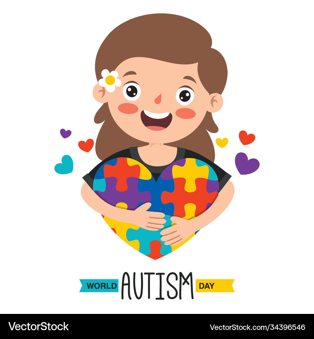 Concept drawing autism awareness – Royalty-Free Vector | VectorStock