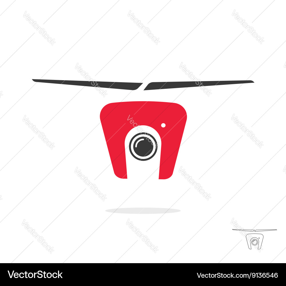 Flying camera drone icon Royalty Free Vector Image